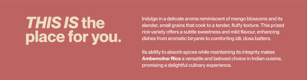 Organic Ambemohar Rice: Aromatic Delight for Authentic Indian Cuisine ...