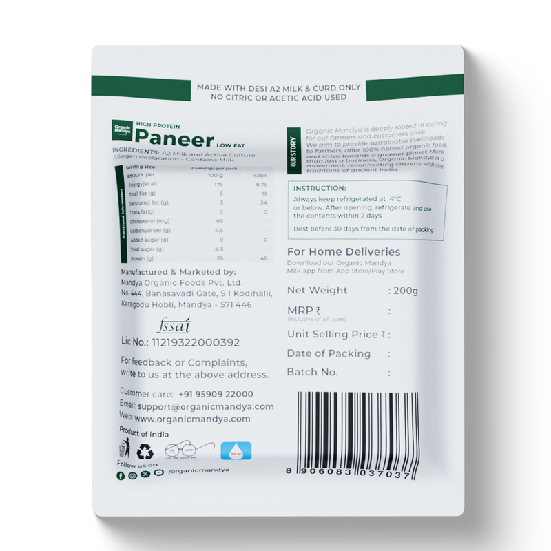 A2 HIGH PROTEIN PANEER