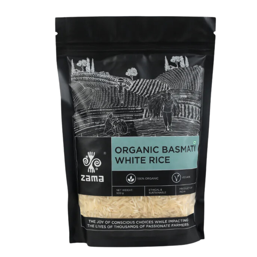 Buy Organic Basmati White Rice in mumbai | Zama Organics